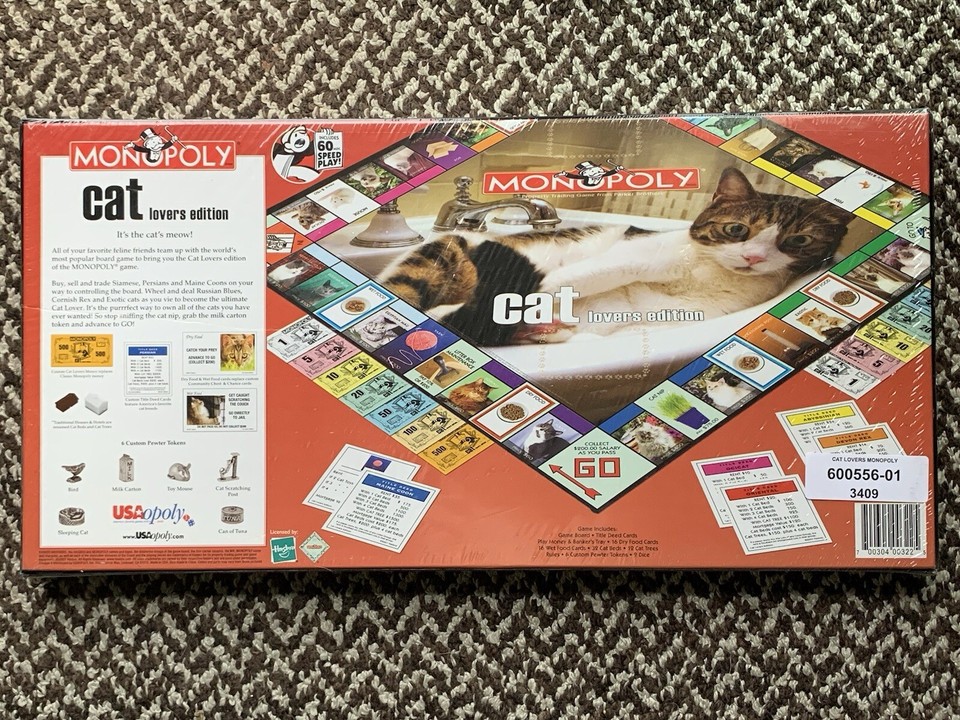 2007 NEW Sealed CAT Lovers Edition MONOPOLY Board GAME Kitty Money KITTEN NIB | eBay
