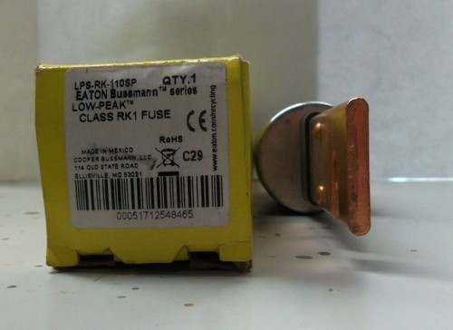 New Bussmann LPS RK 110SP 110 Amp Fuse Low-Peak Class RK1 600V NEW LOOK ...