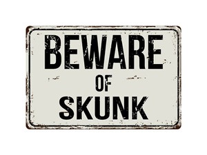 514VS Beware Of Skunk 8 "x 12" Vintage Aluminum Retro Metal Sign | eBay