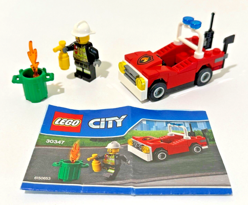 Retired ©2016 LEGO 30347 Town City Fire Car polybag 100% Complete ...