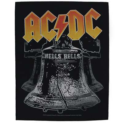 ACDC Hells Bells Patch 70s Rock Band XL DTG Printed Sew On | eBay