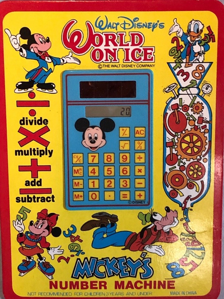 Mickey Mouse Solar Calculator Walt Disney's World on Ice Mickey's ...