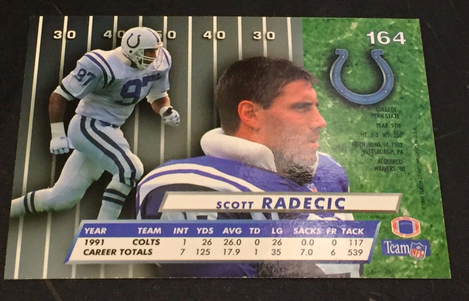 SCOTT RADECIC 1992 Fleer Ultra ERROR Foil Miss Strike SSP RARE Card ...