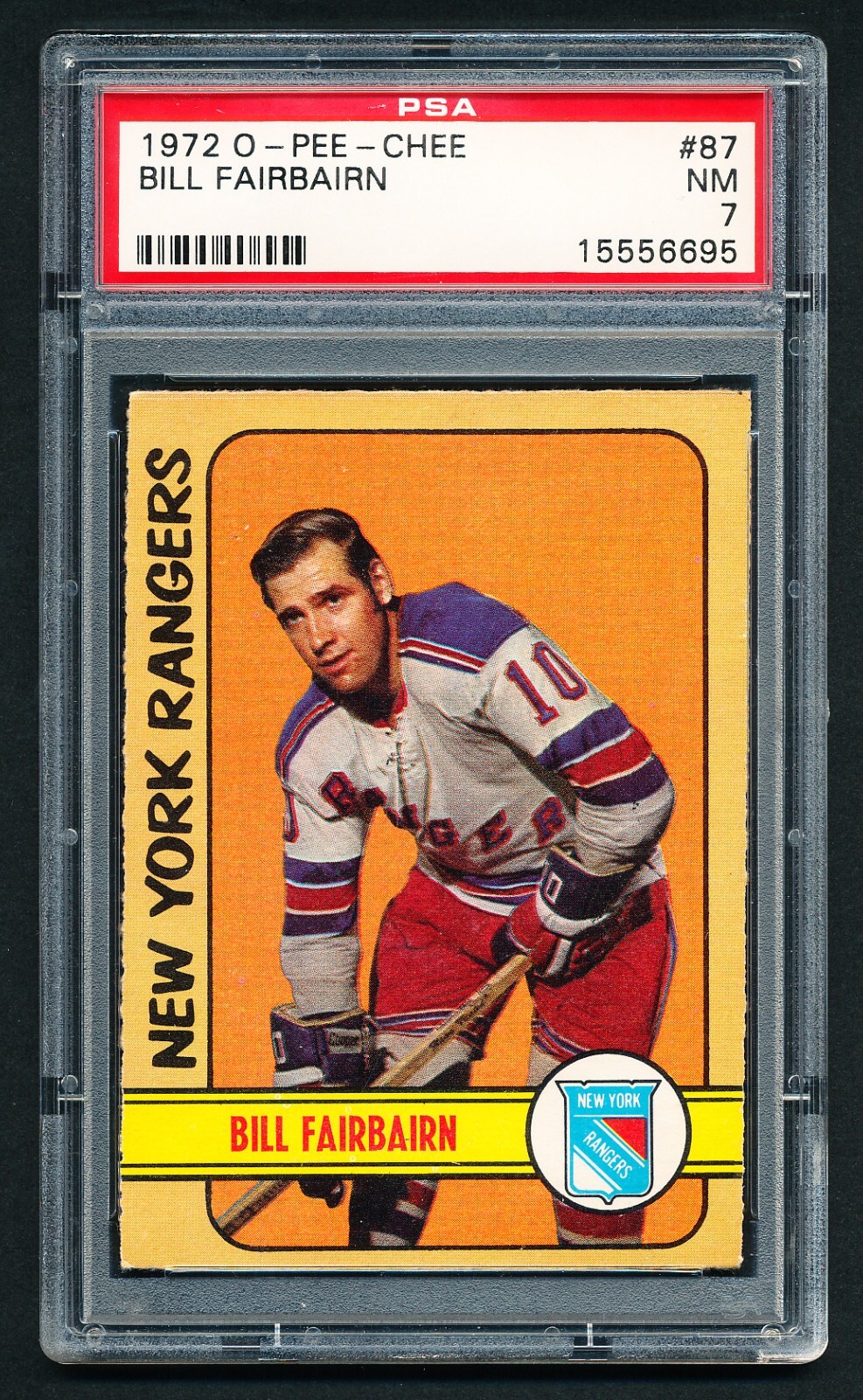 1972 OPC HOCKEY 87 BILL FAIRBAIRN NEW YORK RANGERS PSA 7 NR MINT | eBay