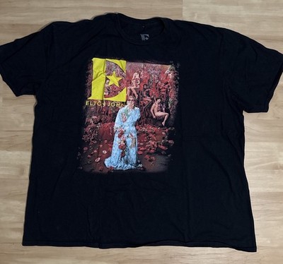 Elton John Farewell Yellow Brick Road 2022 Tour Shirt XXL Black Concert ...