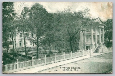 NATCHEZ MISSISSIPPI Postcard Stanton College Buildings February 13 1909 ...