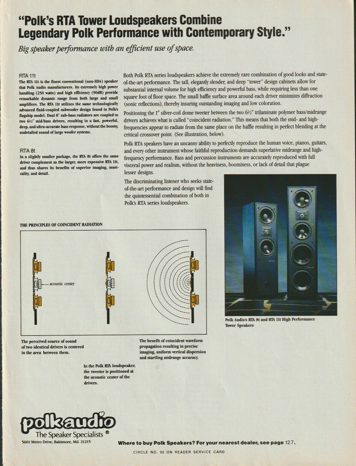Polk Audio RTA 11t High Fidelity Vintage Speakers | eBay