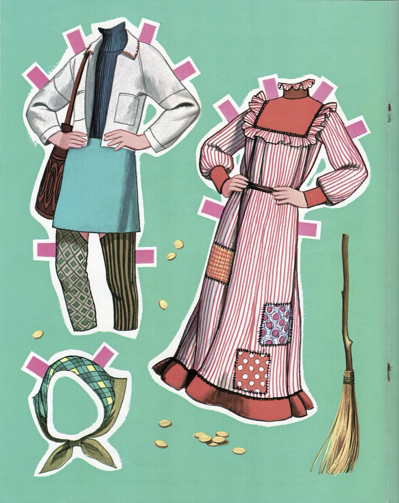 VNTG 1960S PIPPI LONGSTOCKING PAPER DOLL HD Laser Print UNCUT Orig Size ...