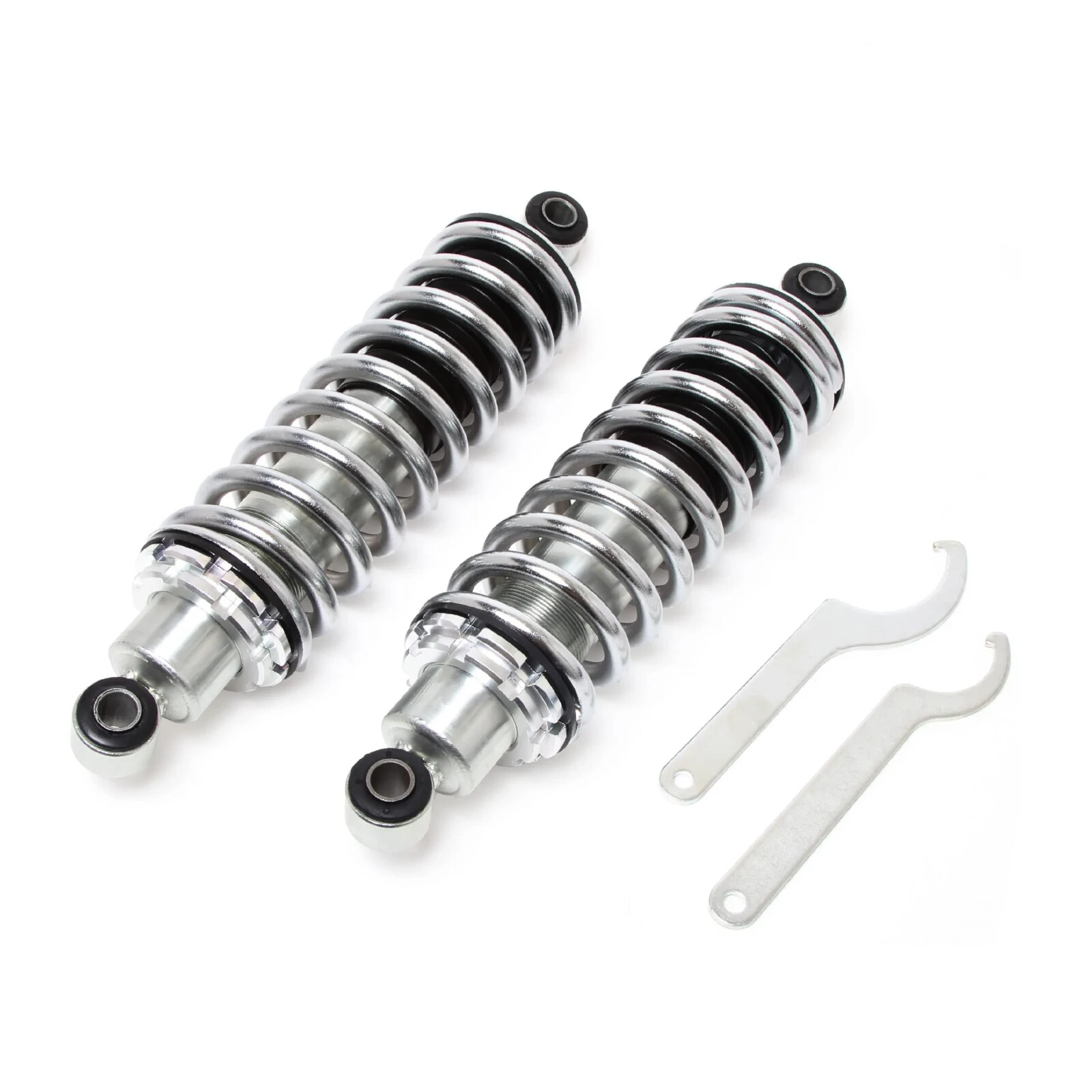 RPC SUPER SUNNY CHROME UNIVERSAL COILOVER SHOCKS 250 LB 2910C HOT RAT ...