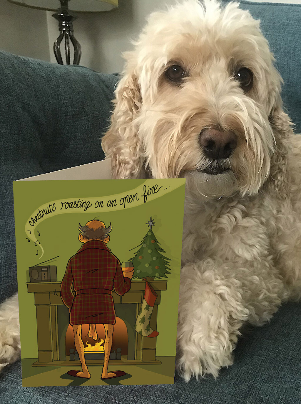 Funny Christmas Card Cheeky Adult Cartoon Humour Rude Festive Joke ...