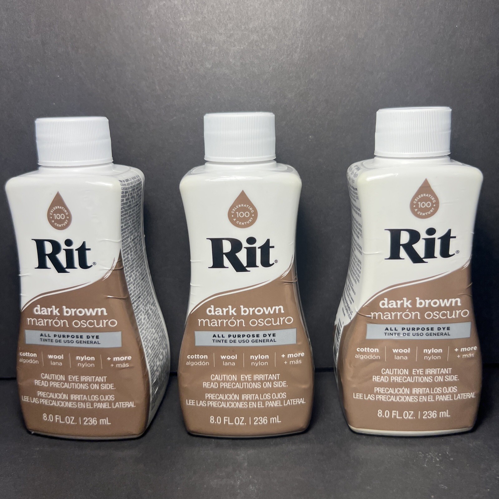 Lot 3 Rit Liquid Dye All Purpose 8 oz Fabric Clothes Wood Craft Paper ...