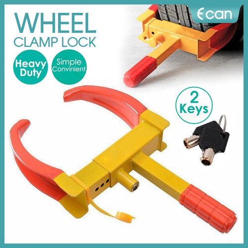 Heavy Duty Wheel Clamp Lock Vehicle Caravan Car Security Anti-theft w ...