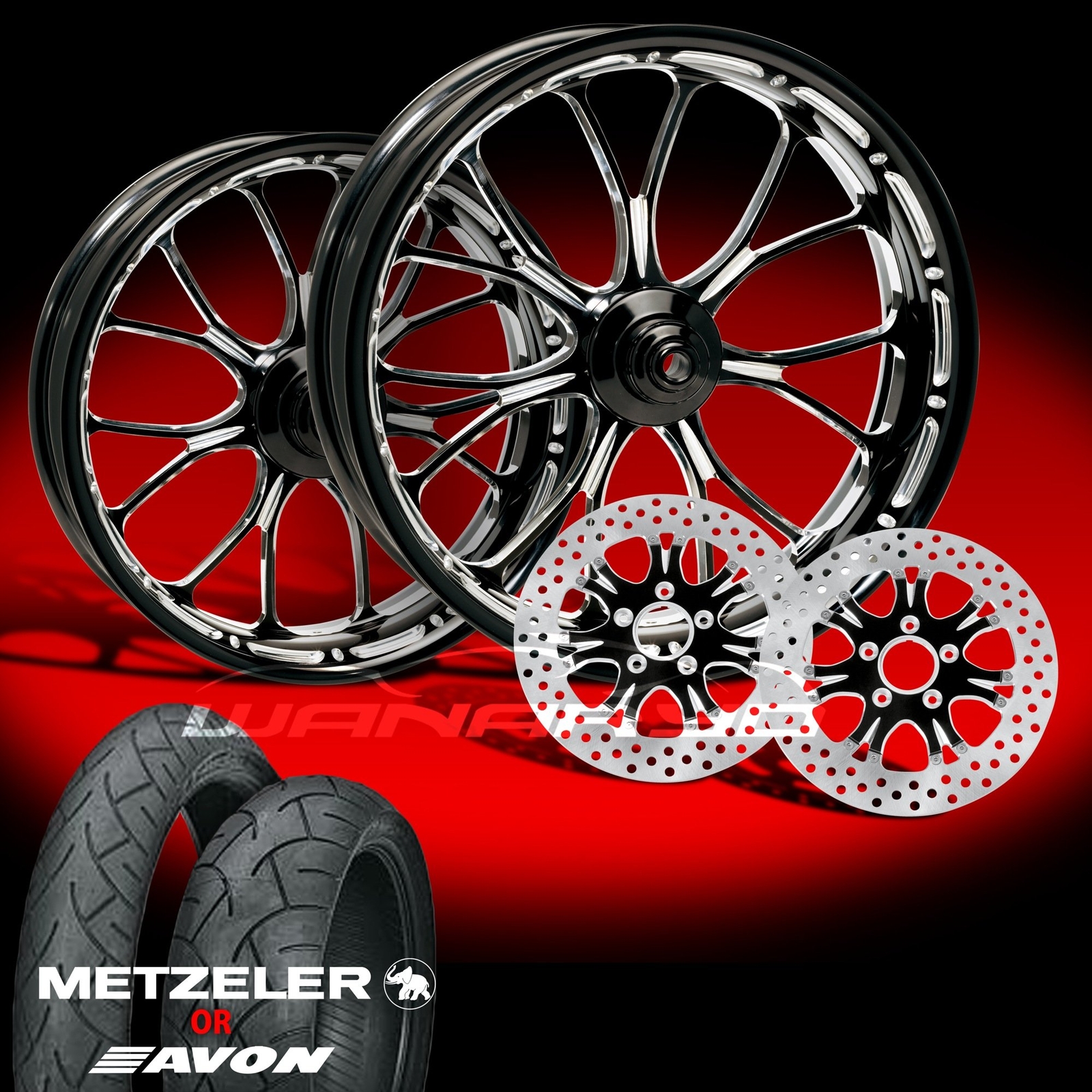 Performance Machine 21 x 3.5″ Heathen Platinum Wheel Set Harley Touring ...