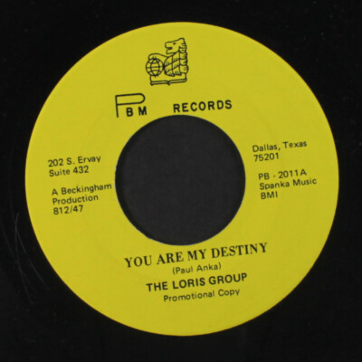 LORIS GROUP: you are my destiny PBM 7" Single 45 RPM Hear! | eBay