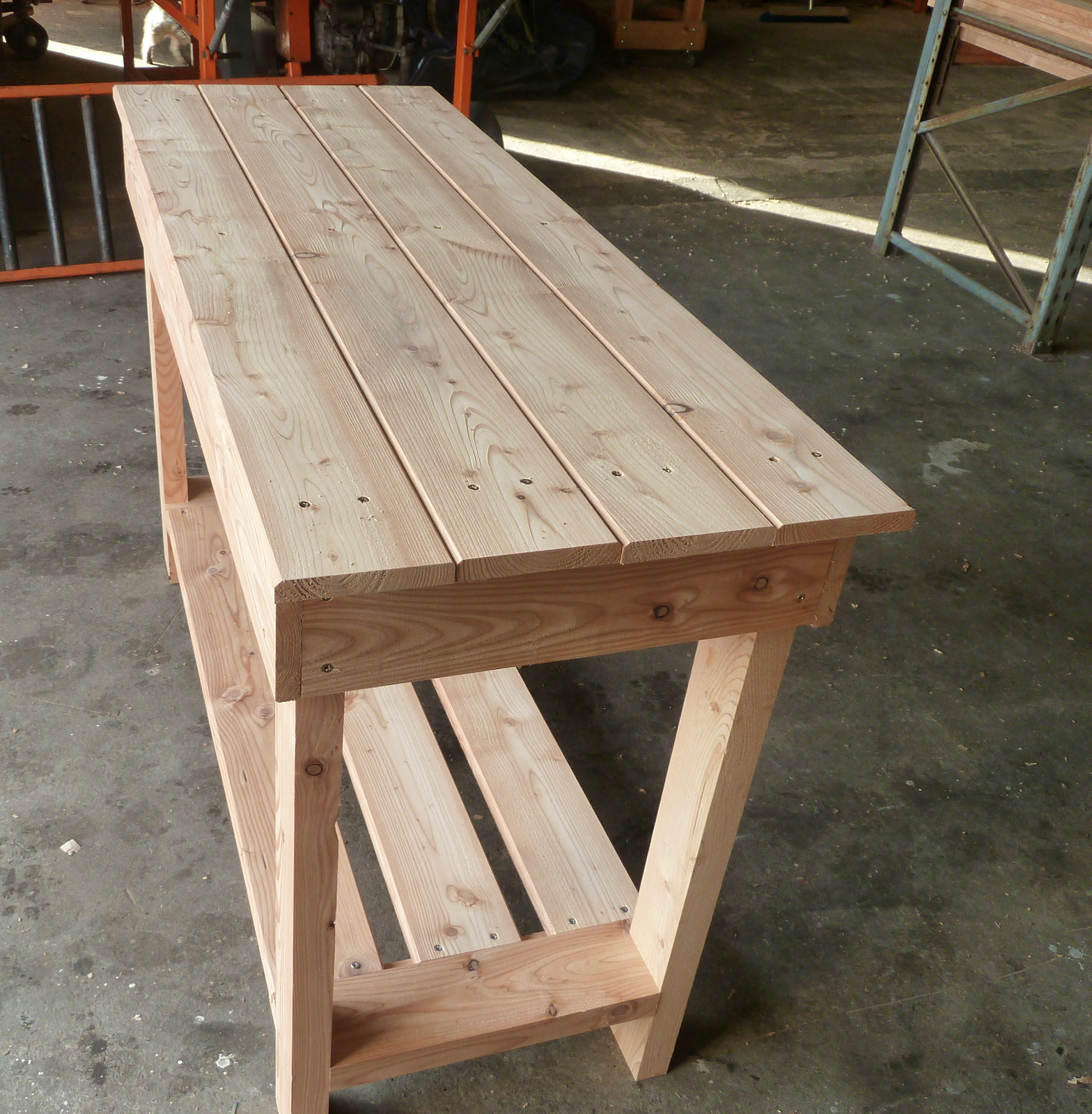 Wooden Work Bench 1.8m- 6ft Great garage workbench | eBay UK