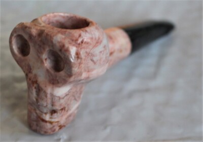 SKULL shaped Alabaster 4.5" Smoking PIPE hand sculpted from Mexico! | eBay
