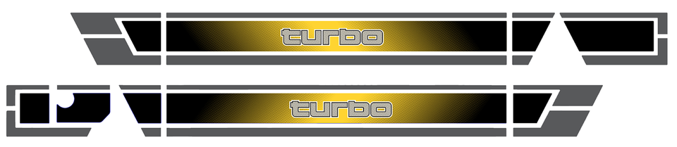 NEW decals for 70-series Toyota Land Cruiser, 80s door stripes "TURBO ...