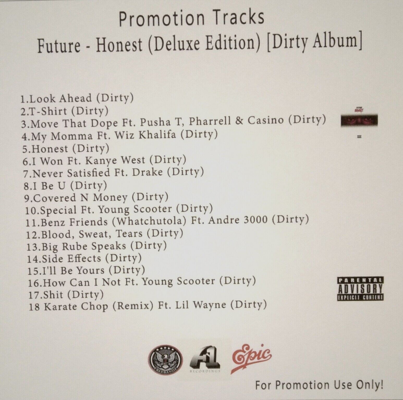 Future Honest Tracklist