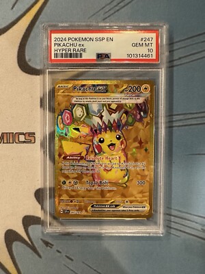 Pikachu ex 247/191 Gold Hyper Rare Surging Sparks GEM-MINT PSA 10 | eBay
