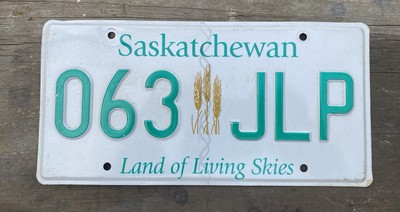 Saskatchewan Canada License Plate #063 JLP Wheat EXPIRED "Land of ...