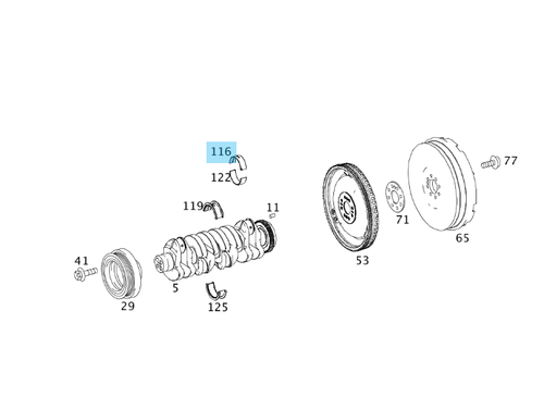 Gen Mercedes Sprinter Vito 651 Main Bearing Top Half Crankshaft ...