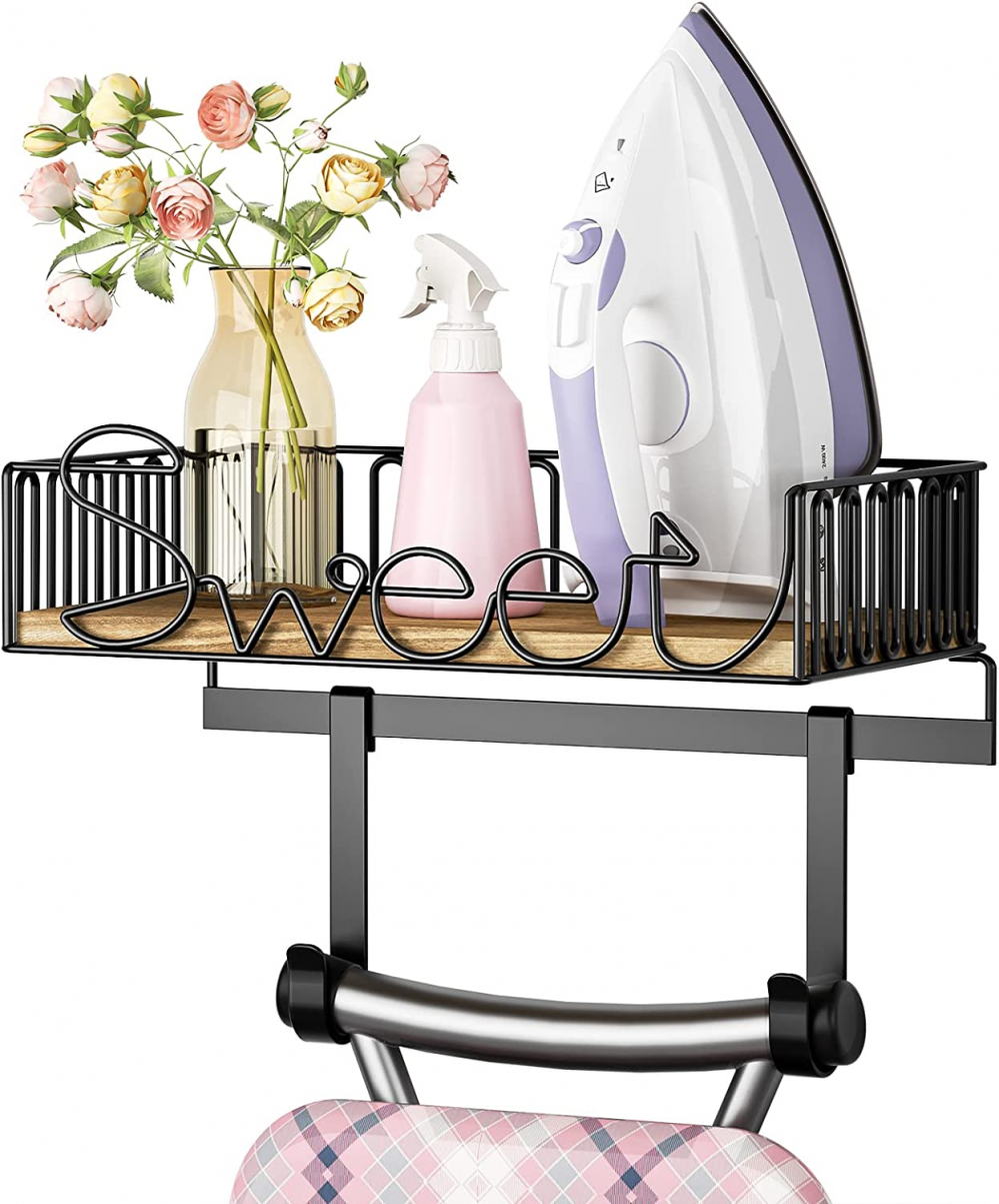 Sriwatana Ironing Board Hanger Wall Mount Iron & Bracket With Block for ...