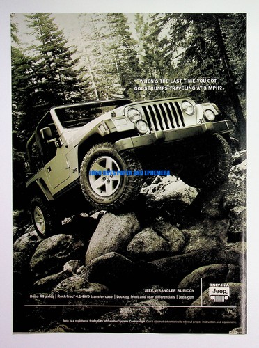 Jeep Wrangler Rubicon 2002 Trade Print Magazine Ad Poster ADVERT | eBay