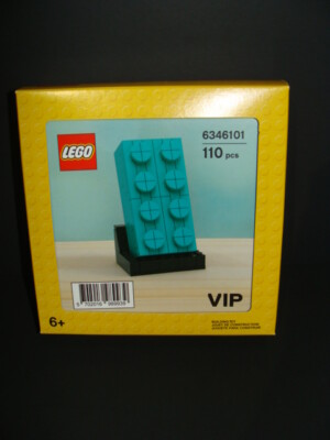 New LEGO Teal Buildable 2x4 Brick Promotional Set 6346101 VIP Exclusive ...