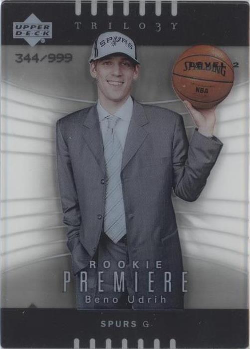 2004-05 Upper Deck Trilogy - Rookie Premiere Beno Udrih #118 /999 (RC ...