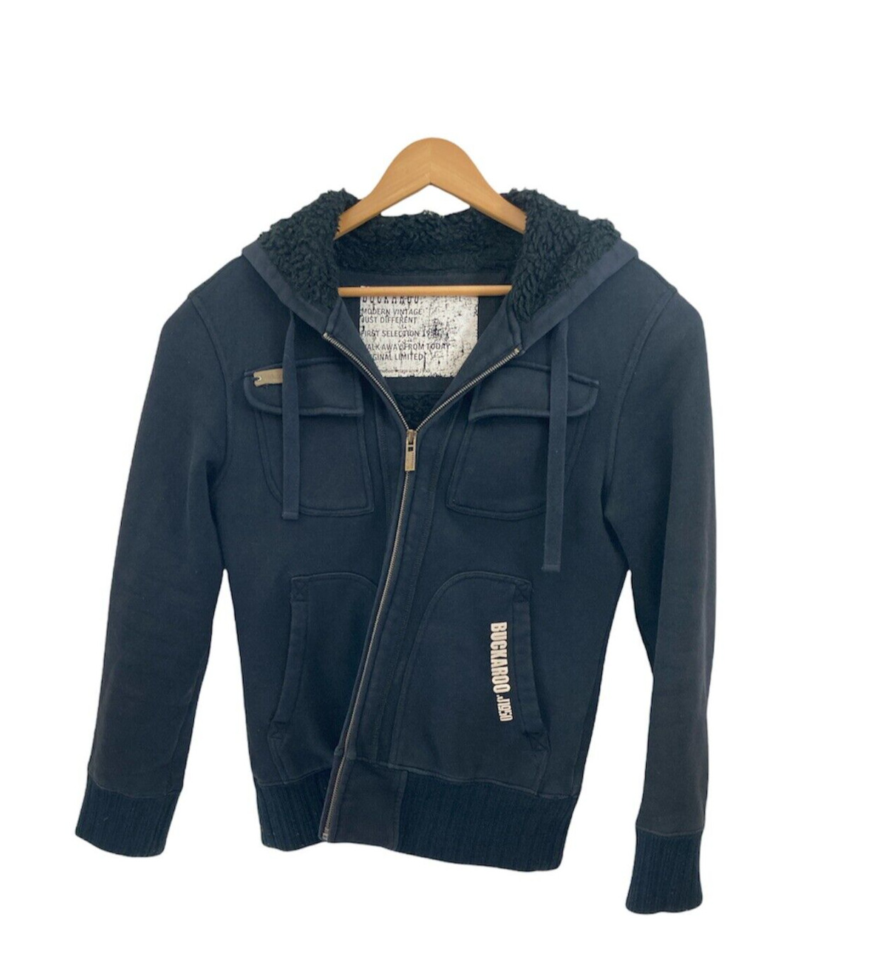 Buckaroo Modern Vintage Full Zip Blue Sweatshirt L La… - Gem