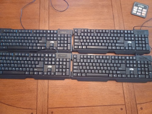 Set of 4 AST Wired Computer Keyboard with USB Connection-Black | eBay