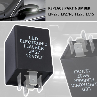 5-Pin EP27 FL27 Electronic LED Flasher Relay Fix As Turn Signal Hyper ...