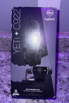 Pro Streamer Pack Blue Yeti USB Microphone & Logitech C922 Pro HD ...