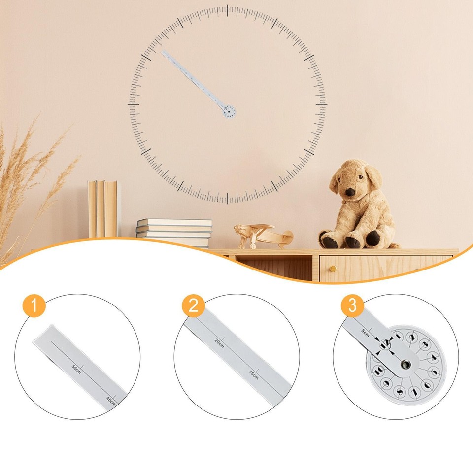 DIY Wall Clock Installation Ruler Frameless Wall Clock Installation ...