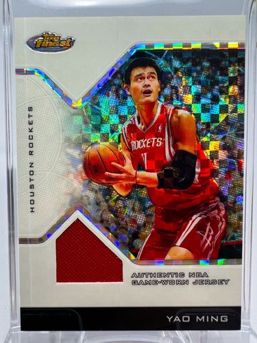 Rare 129 X Fractor Refractor Red Jersey 2004 05 Topps Finest Yao Ming ...