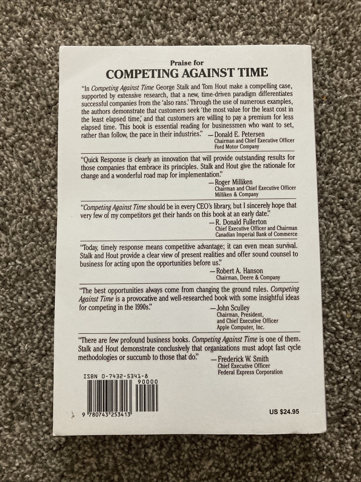 Competing Against Time : How Time-Based Competition Is Reshaping Global ...