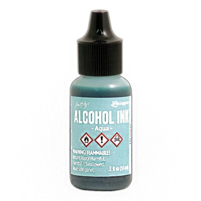 Ranger, Tim Holtz, Alcohol Ink, Aqua Alcohol Ink, .5 fl oz, Light Blue ...