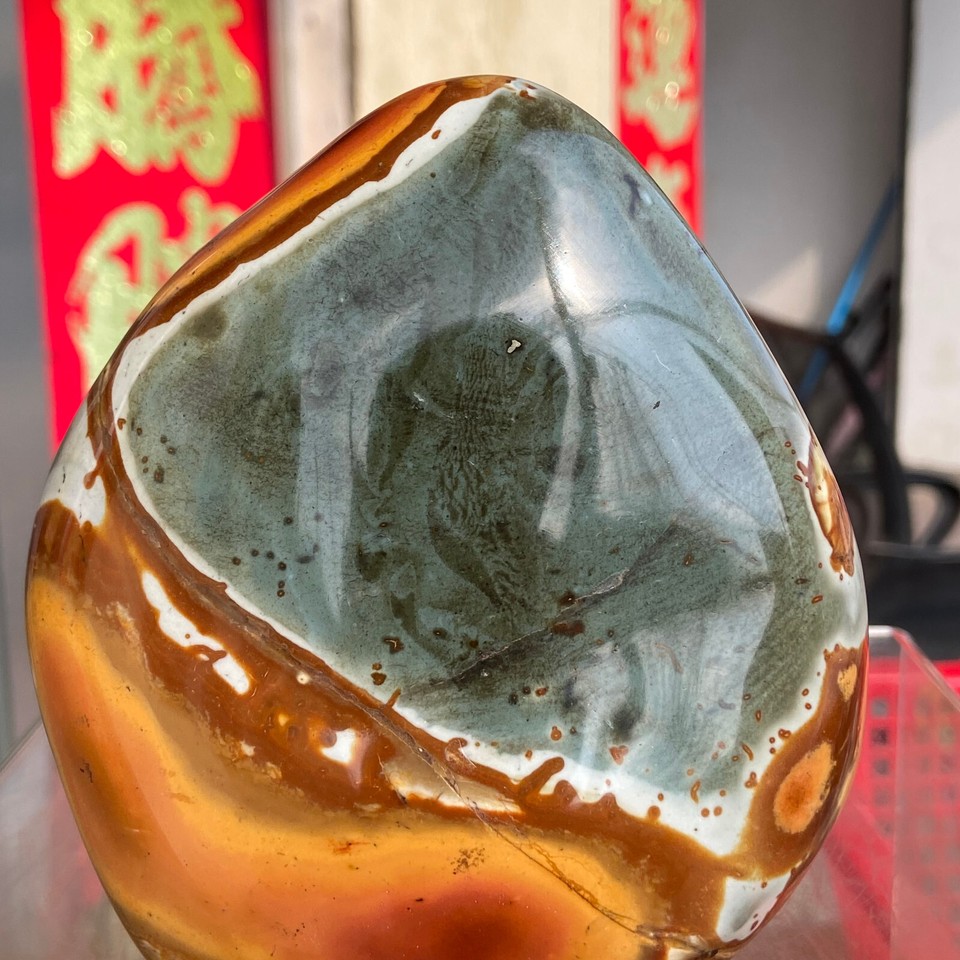 3.01LB Large Polychrome Ocean Landscape Jasper Stone Mineral Display ...