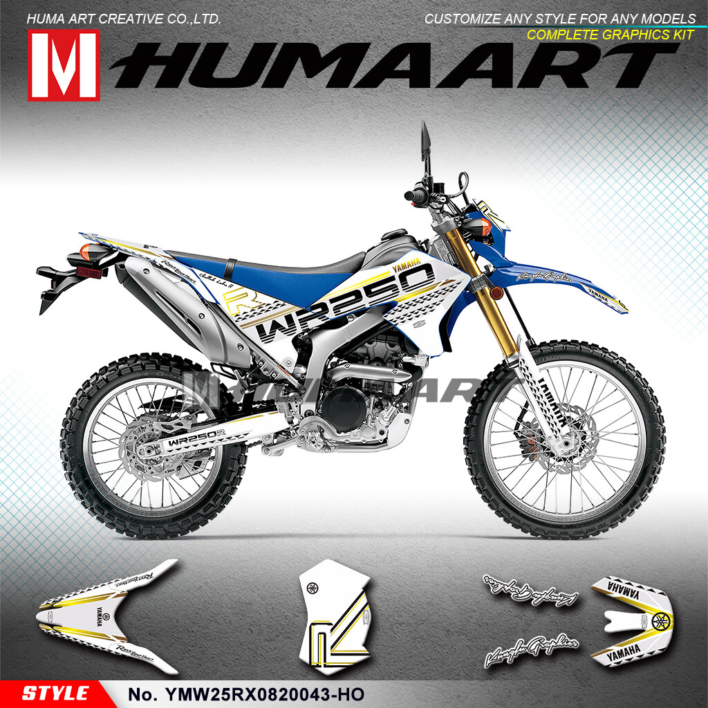 Custom Graphics Kit Dirt Bike Sticker Set for Yamaha WR250R WR250X 2008 ...