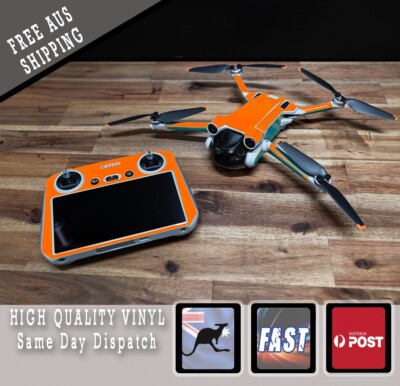 DJI MINI 3 Orange Drone Skin Wrap Stickers Decal Sticker QLD Dispatch | eBay