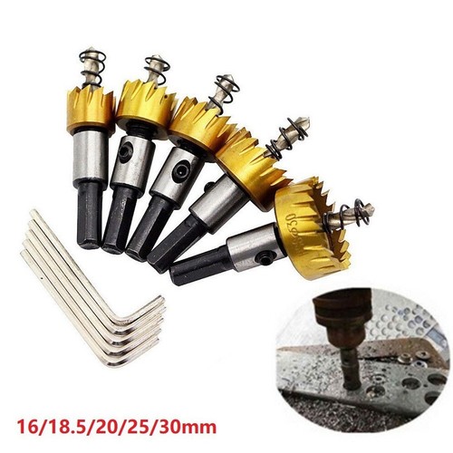 HSS Hole Saw Set 5pcs for Drilling For Wood Plastic PVC Sheet ...