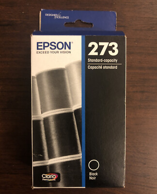 Epson 273 Black Ink Cartridge T273020 Genuine OEM PREMIUM NEW SEALED ...