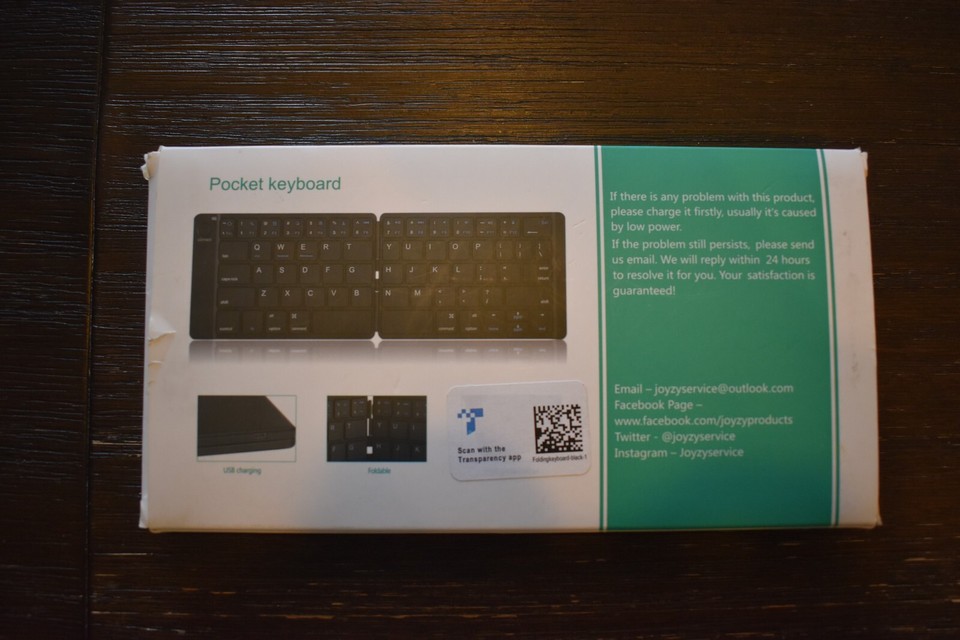 Joyzy Bluetooth Folding Keyboard Foldable Bluetooth Keyboard ...