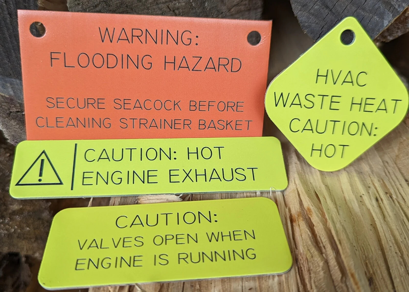 ABYC Label Tags - ABYC Boat Tags - Custom laser engraved or UV Printed ...