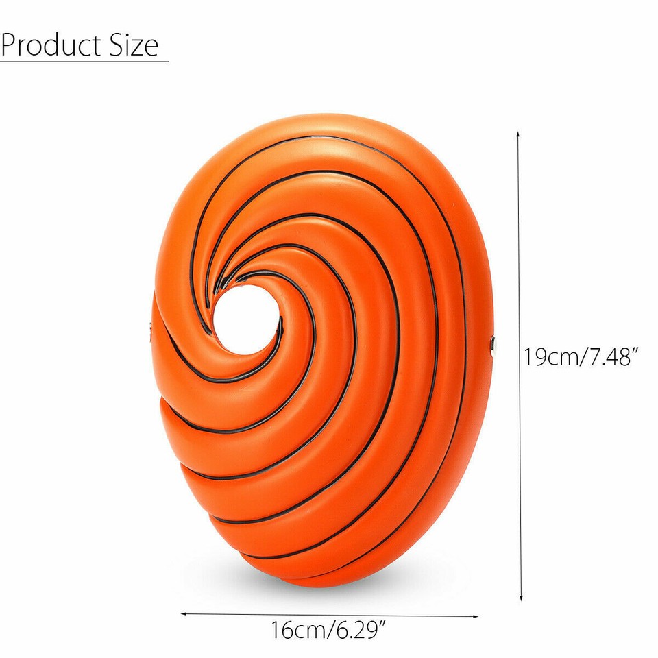 Naruto Akatsuki Tobi Uchiha Obito Robe Cloak Coat + Resin Mask Cosplay ...