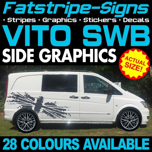 to fit MERCEDES VITO SWB COMPACT GRAPHICS STICKERS STRIPES DECALS ...