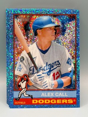 Alex Call Dodgers 2025 Topps Heritage High Light Blue Sparkle | eBay