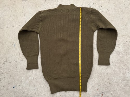 US Army Sweater Wool V Neck OD Knit 40s WW2 Vtg A-1 Mechanic Air Force ...
