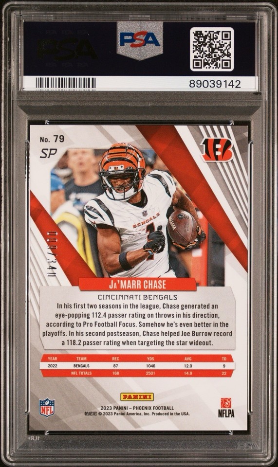 2023 Panini Phoenix Ja'Marr Chase SP Fire Burst /340 Bengals PSA 10 Gem ...