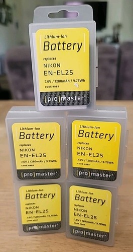 Lot Of 5 Promaster Lithium Ion Rechargeable Battery #4965 Replaces Nikon EN-EL25 | eBay